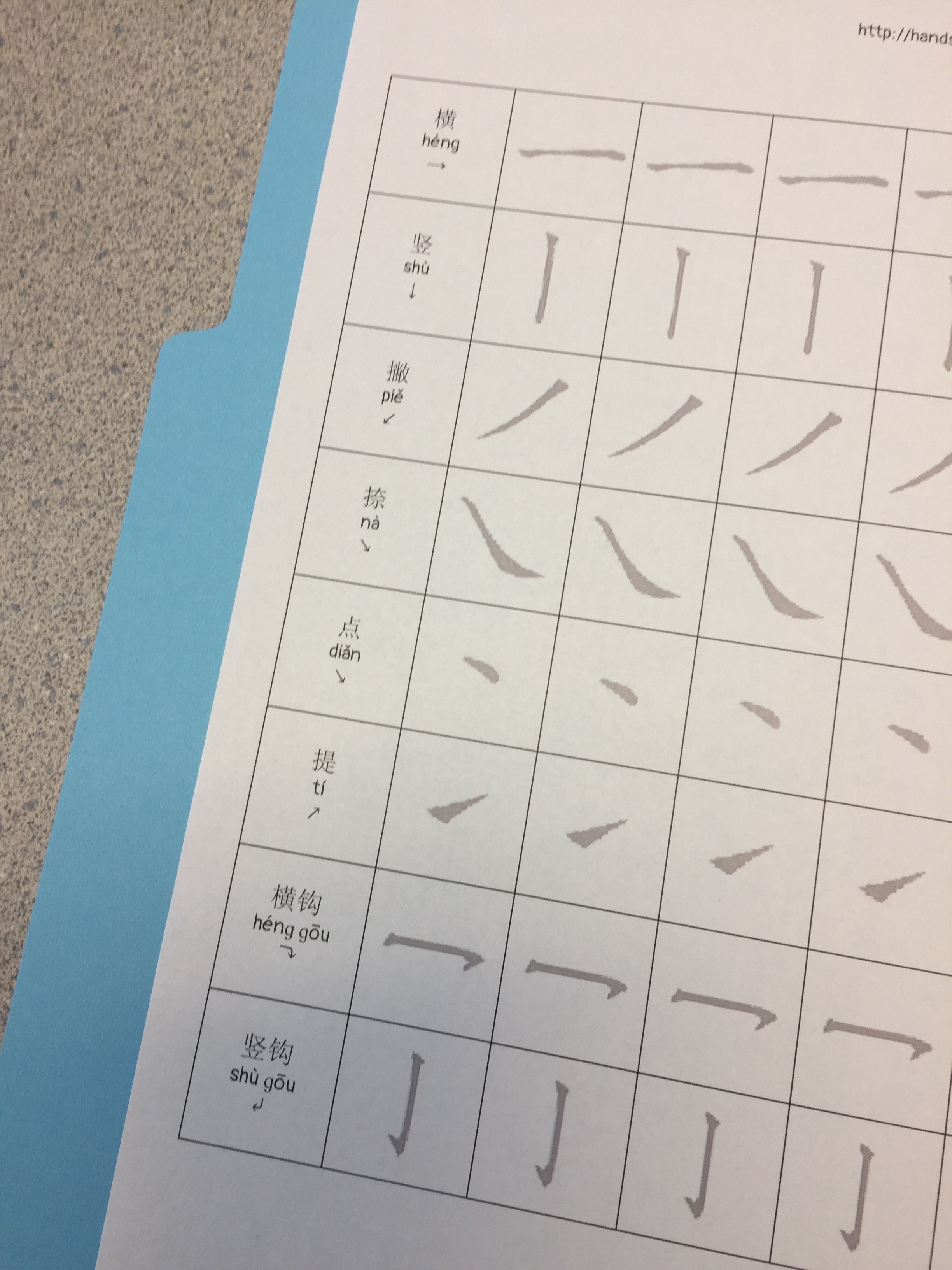 汉字笔画 Trace 16 Basic Chinese Strokes {Free Printable} – Hands-On Chinese ...